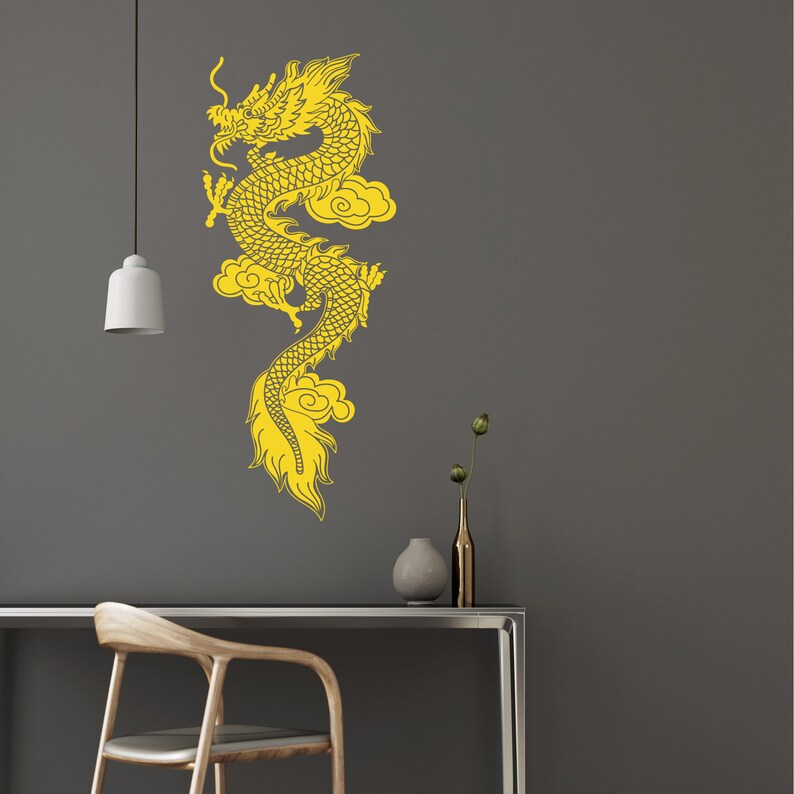 Chinese Dragon Vinyl Wall Decal: Asian Home Decor 1358da - Etsy