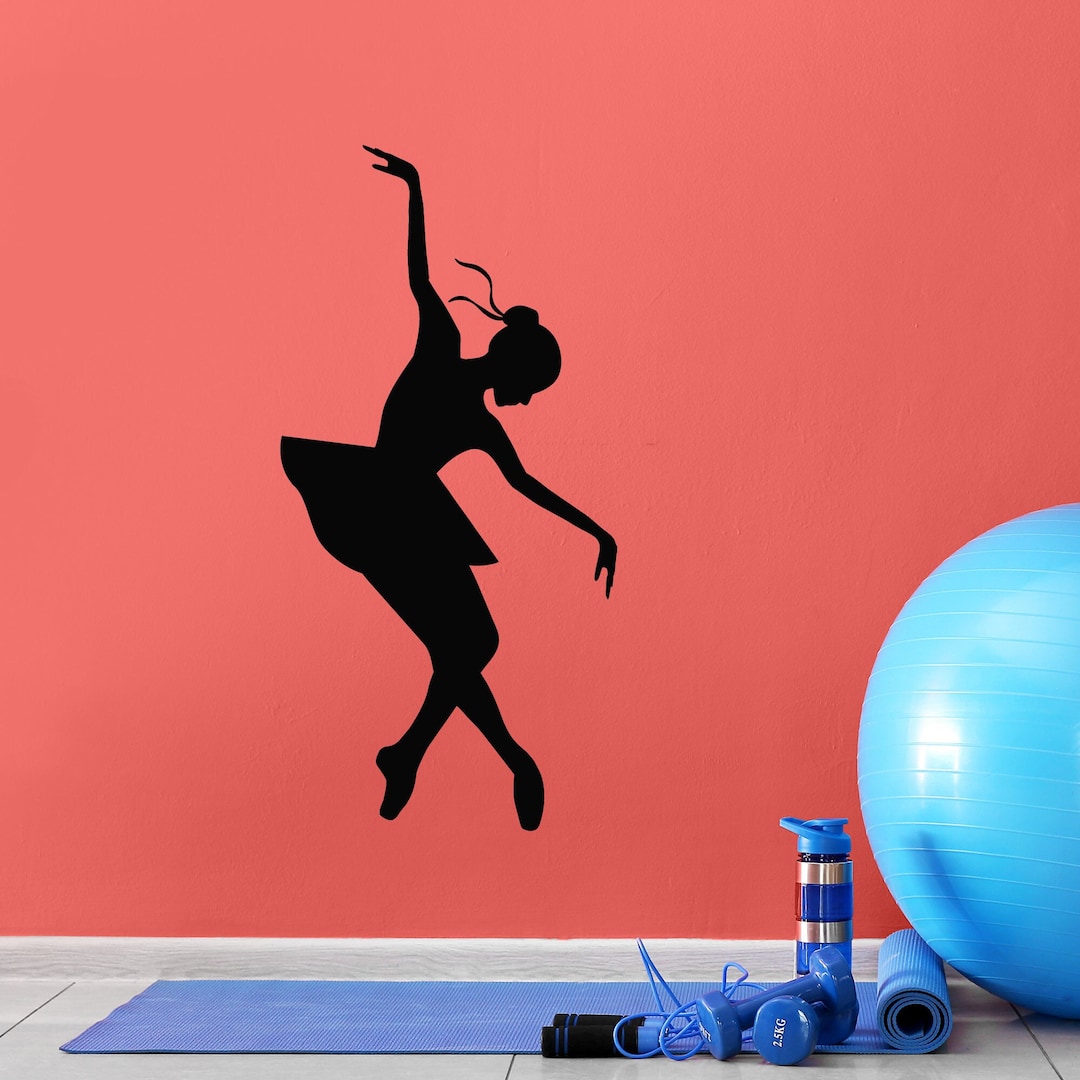 Dance Vinyl Wall Decal Ballerina Pose Theater Ballet Studio Stickers ...
