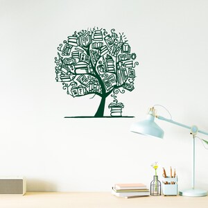 Books Vinyl Wall Decal Home Library Reading Room Corner School ...