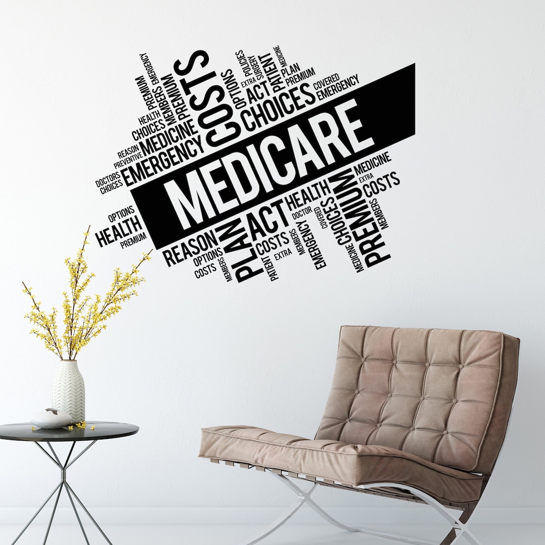 Medicare Vinyl Wall Decal Health Clinic Decor Healthcare Hospital ...