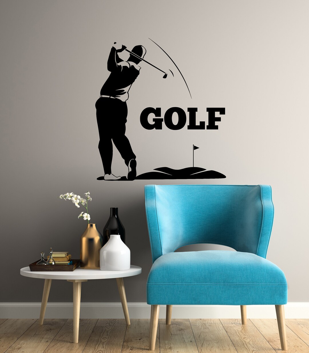 Golf Player Vinyl Wall Decal Golfer Sport Decor Idea Stickers Mural ...
