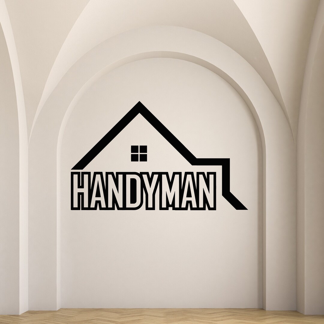 Handyman Vinyl Wall Decal Repair Service Words Home Stickers Mural ...