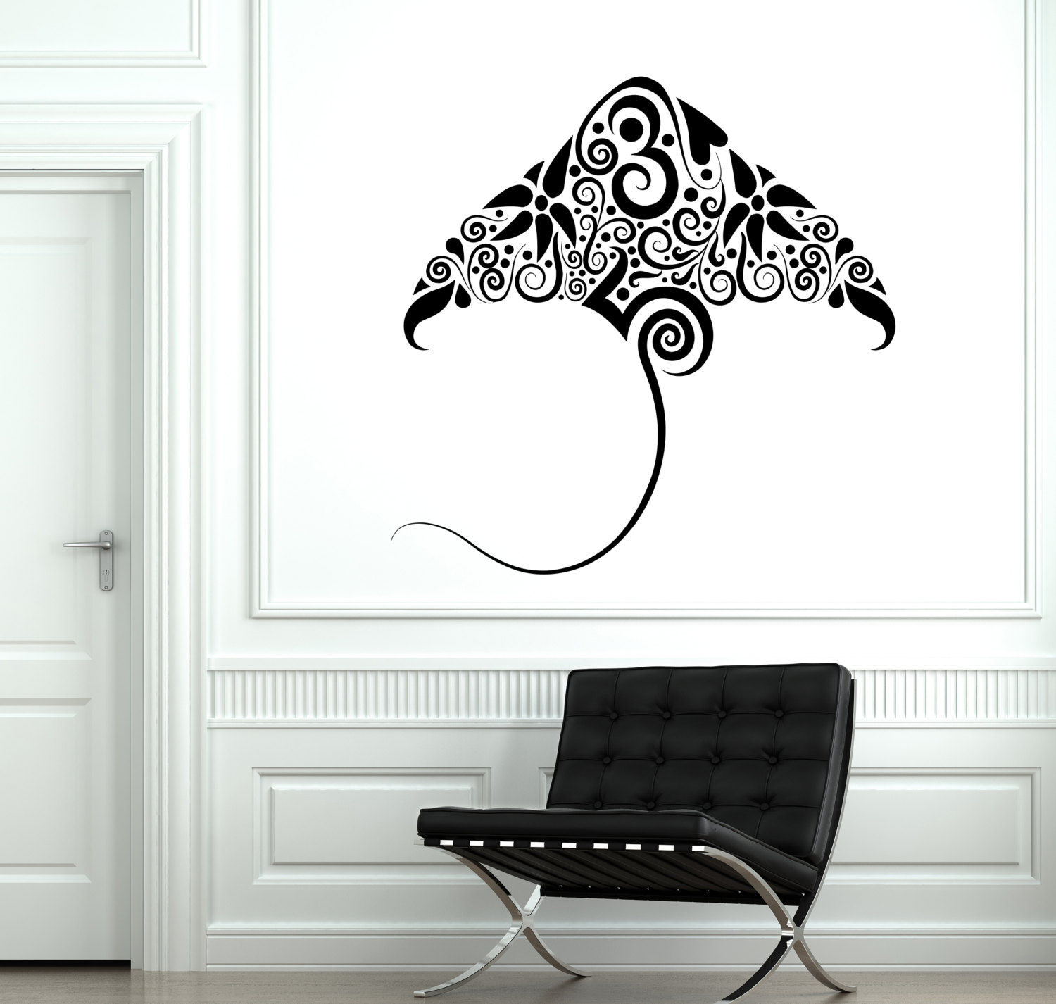 Wall Decal Stingray Ocean Marine Ornament Tribal Mural Vinyl Decal ...