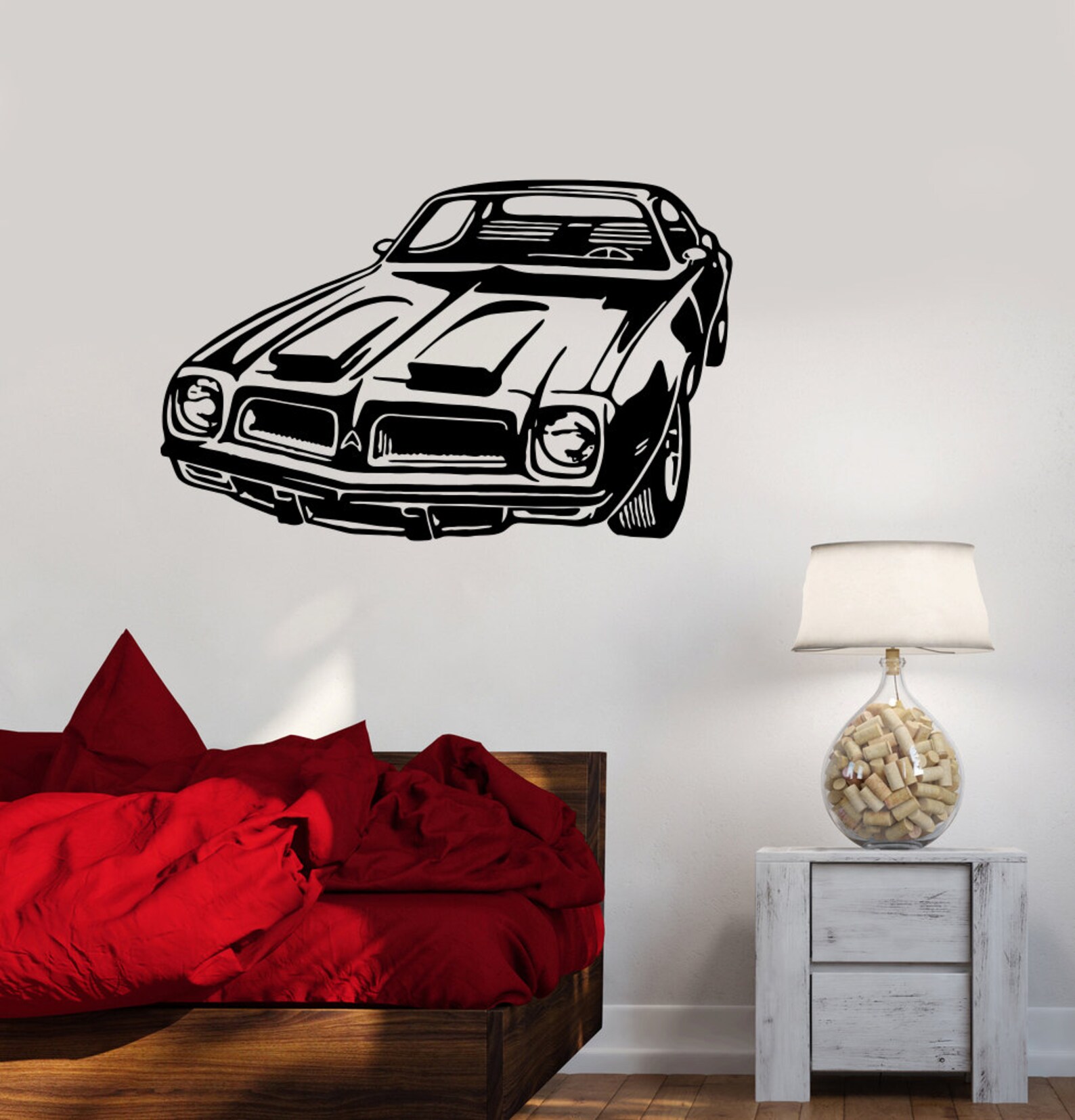 Wall Vinyl Decal Car American Muscle Vintage Sport Auto Racing Decor ...