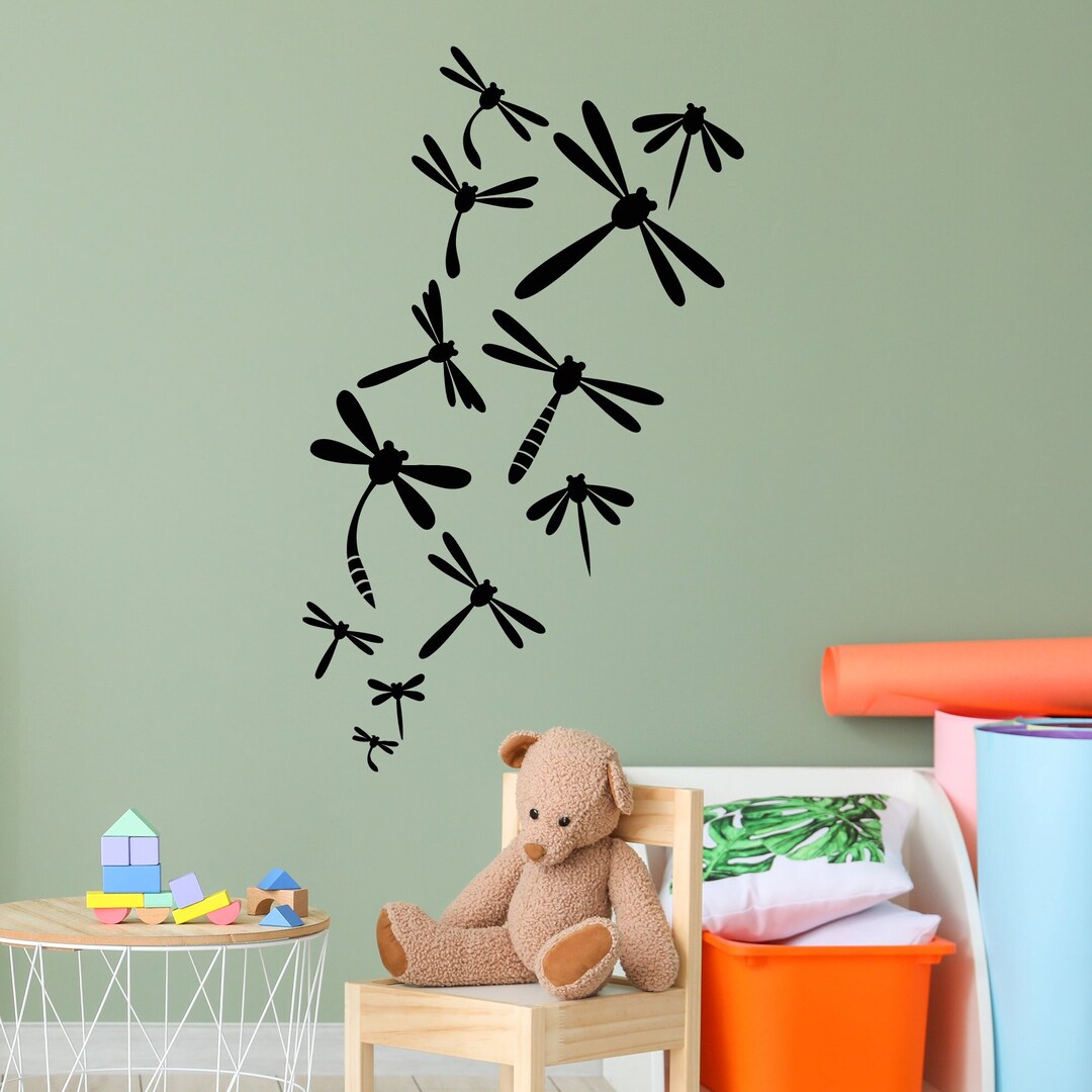 Dragonfly Vinyl Wall Decal Patterns Beautiful Insects Splendor of ...