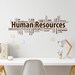 Human Resources Vinyl Wall Decal HR Specialist Office Space Room ...
