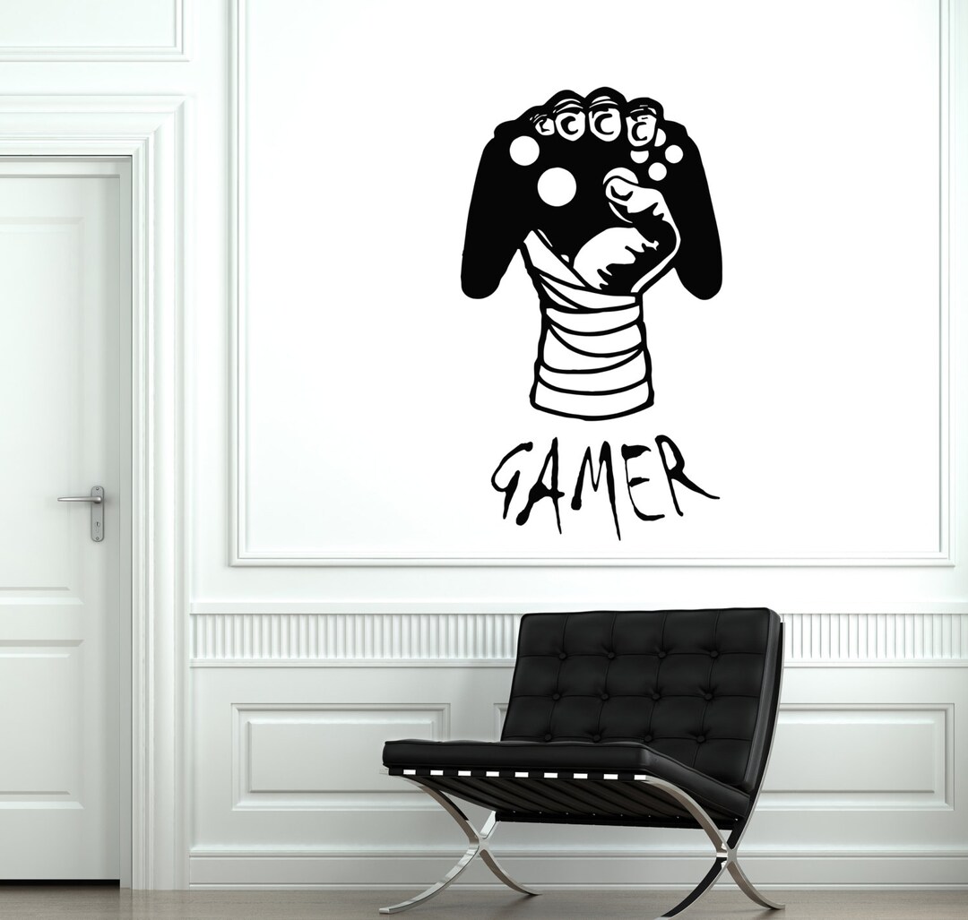 Wall Vinyl Decal Gamer Gaming Joysticks Computer Gamer 2056di - Etsy