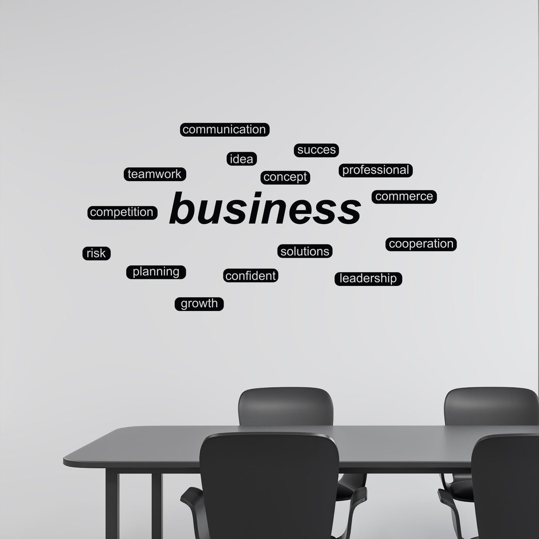 Office Inspiration: Business Vinyl Wall Decal for Workspace Motivation ...