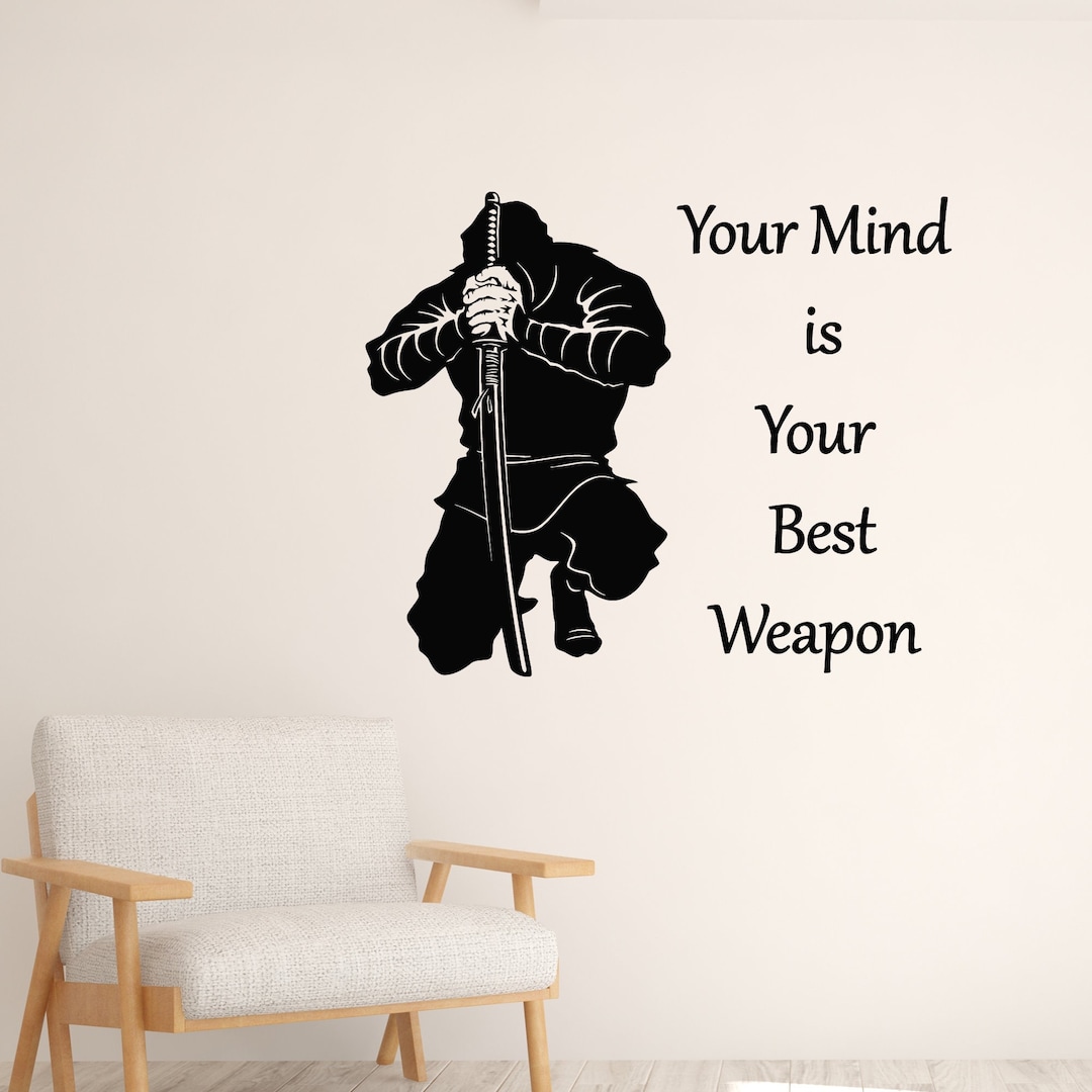 Samurai Vinyl Wall Decal Quote Words Japanese Warrior Stickers Mural ...