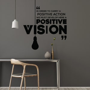 Positive Vision Quote Vinyl Wall Decal Words Bussines Office Stickers ...
