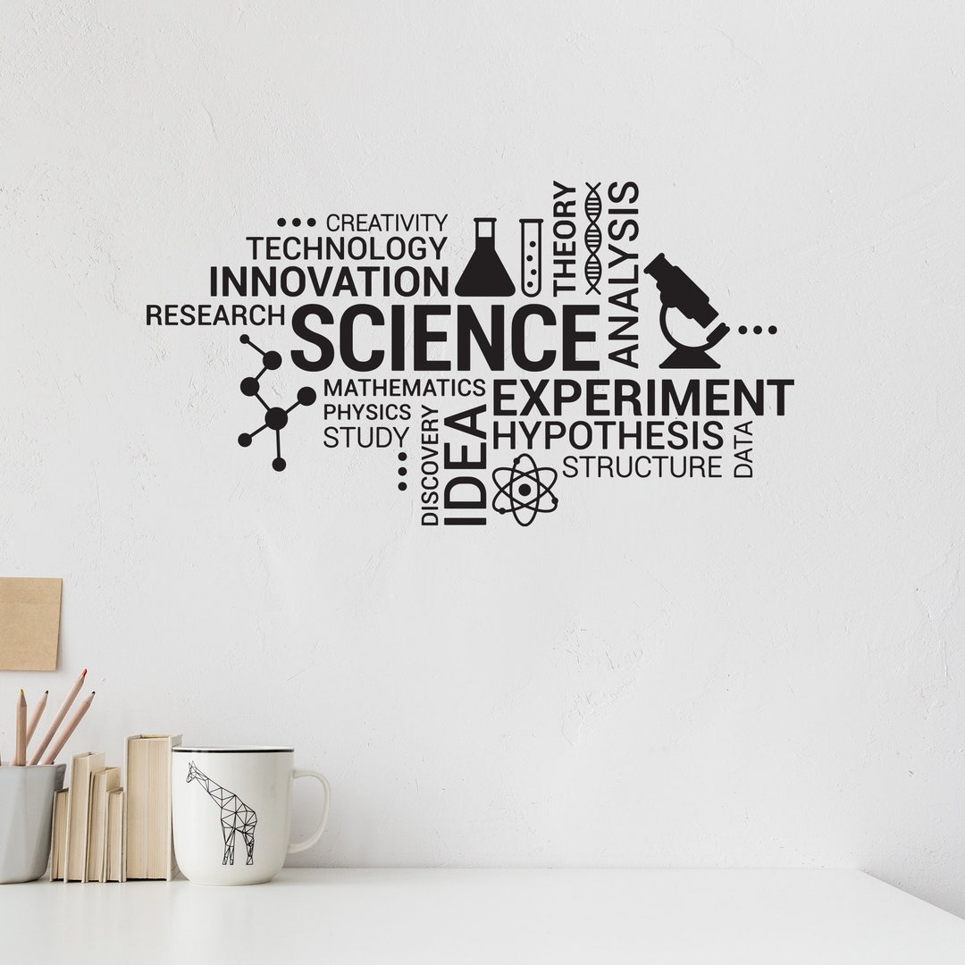 Science Vinyl Wall Decal School Classroom Decor Laboratory Art ...