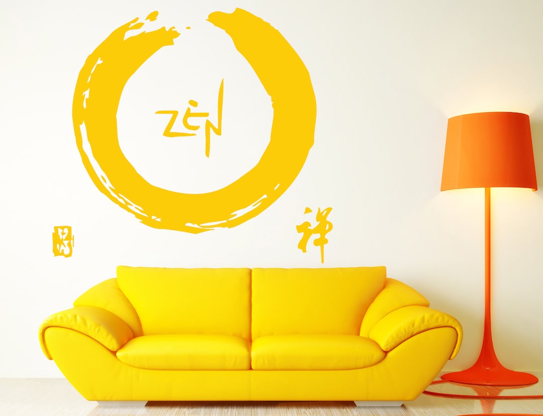 Wall Vinyl Decal Symbol Zen Buddhism Zen Circle Enzo Yoga Studio ...