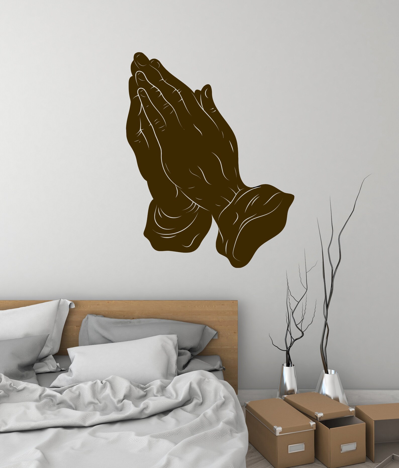 Prayer Hands Vinyl Wall Decal Pray Room Praying Religious | Etsy