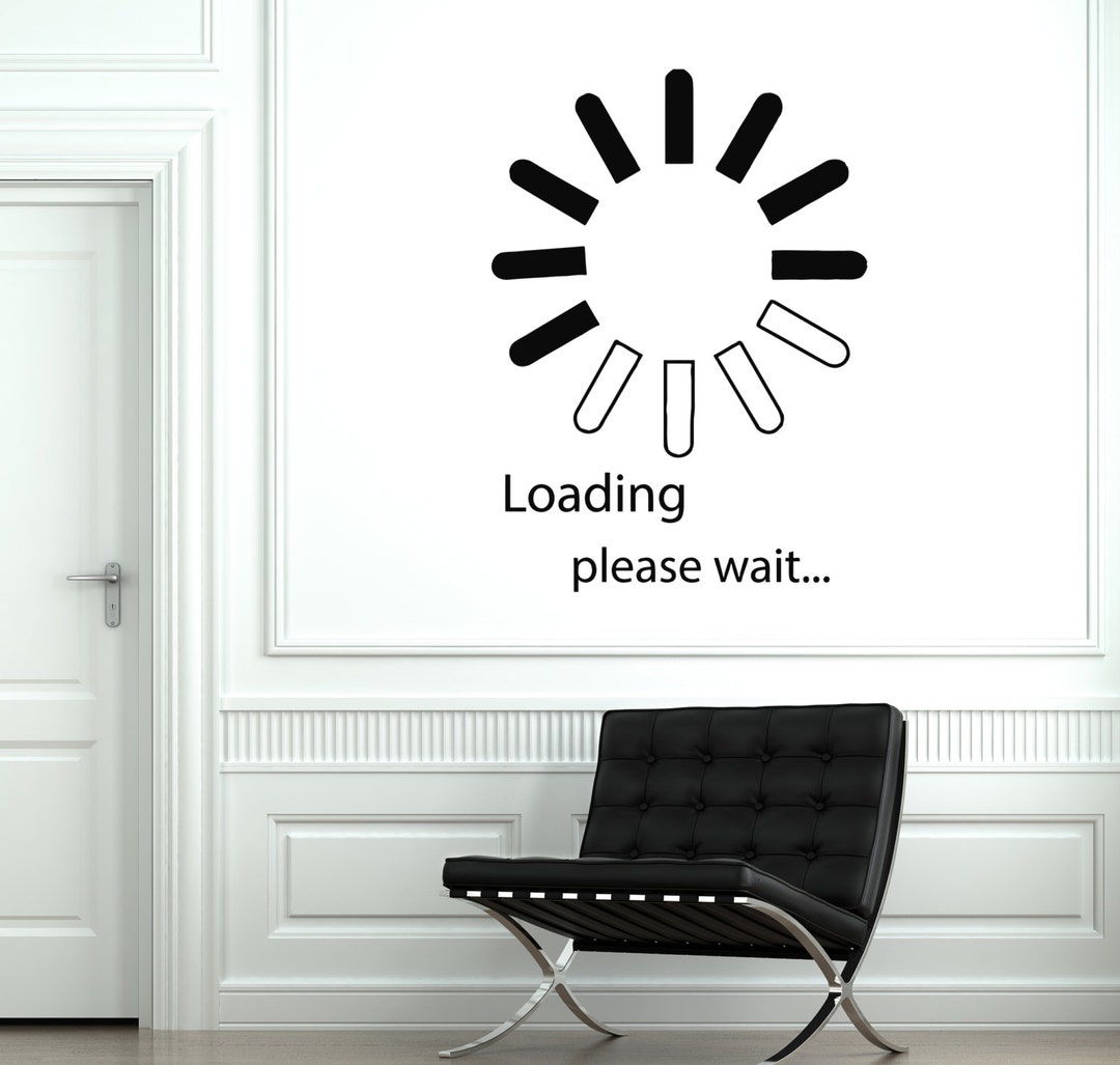 Wall Vinyl Decal Gaming Gamer Loading Computer Games Decor 2045di - Etsy