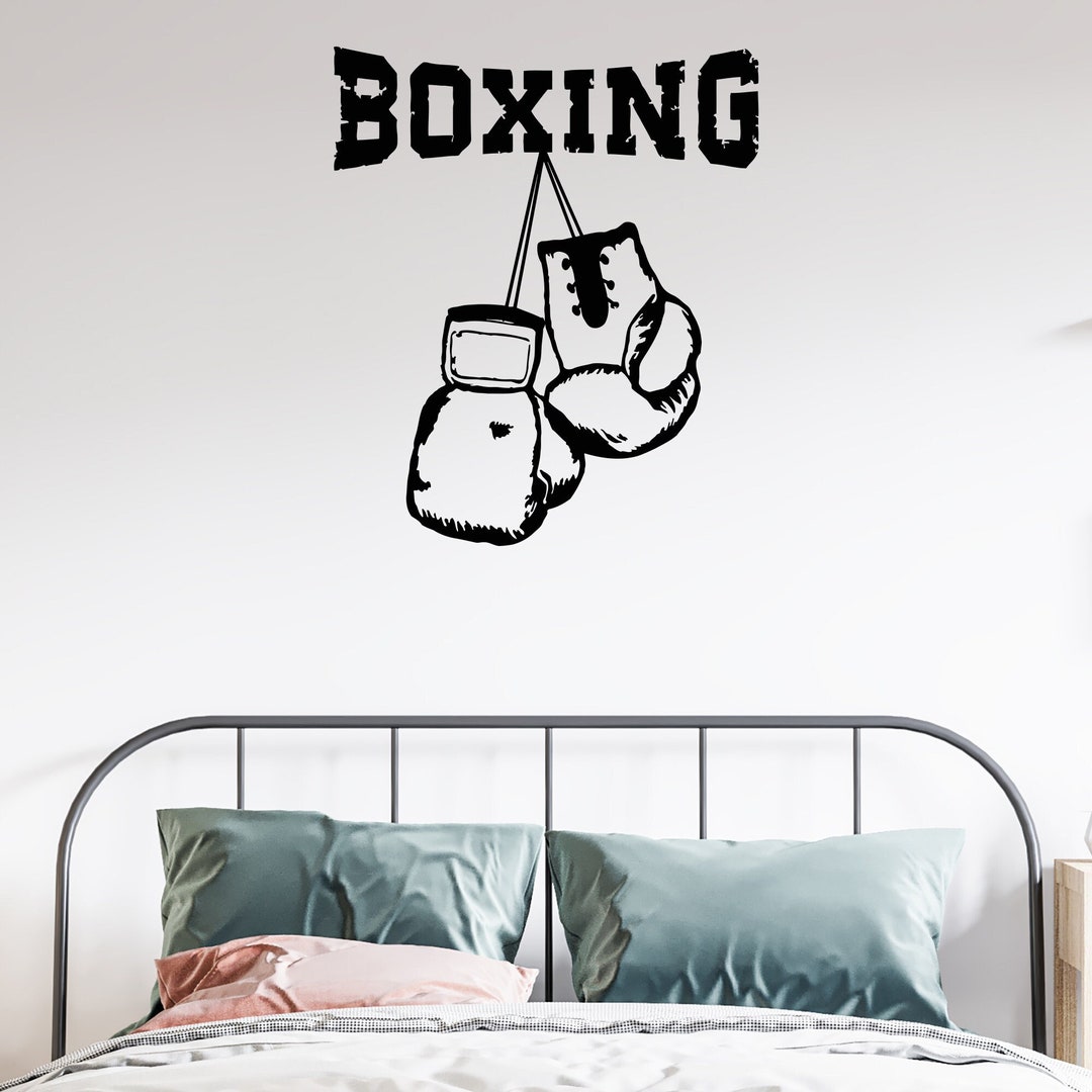Boxing Vinyl Wall Decal Hand-to-hand Combat Section Fight Club Boxing ...