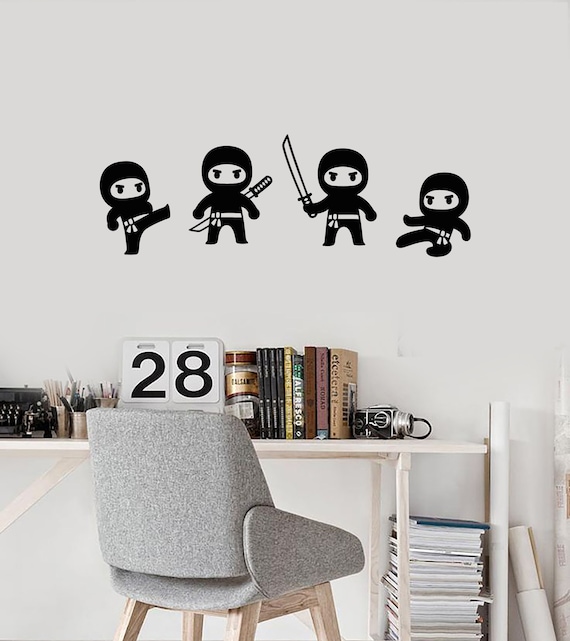 Little Ninjas Vinyl Wall Decal Warriors Kids Room Decoration - Etsy