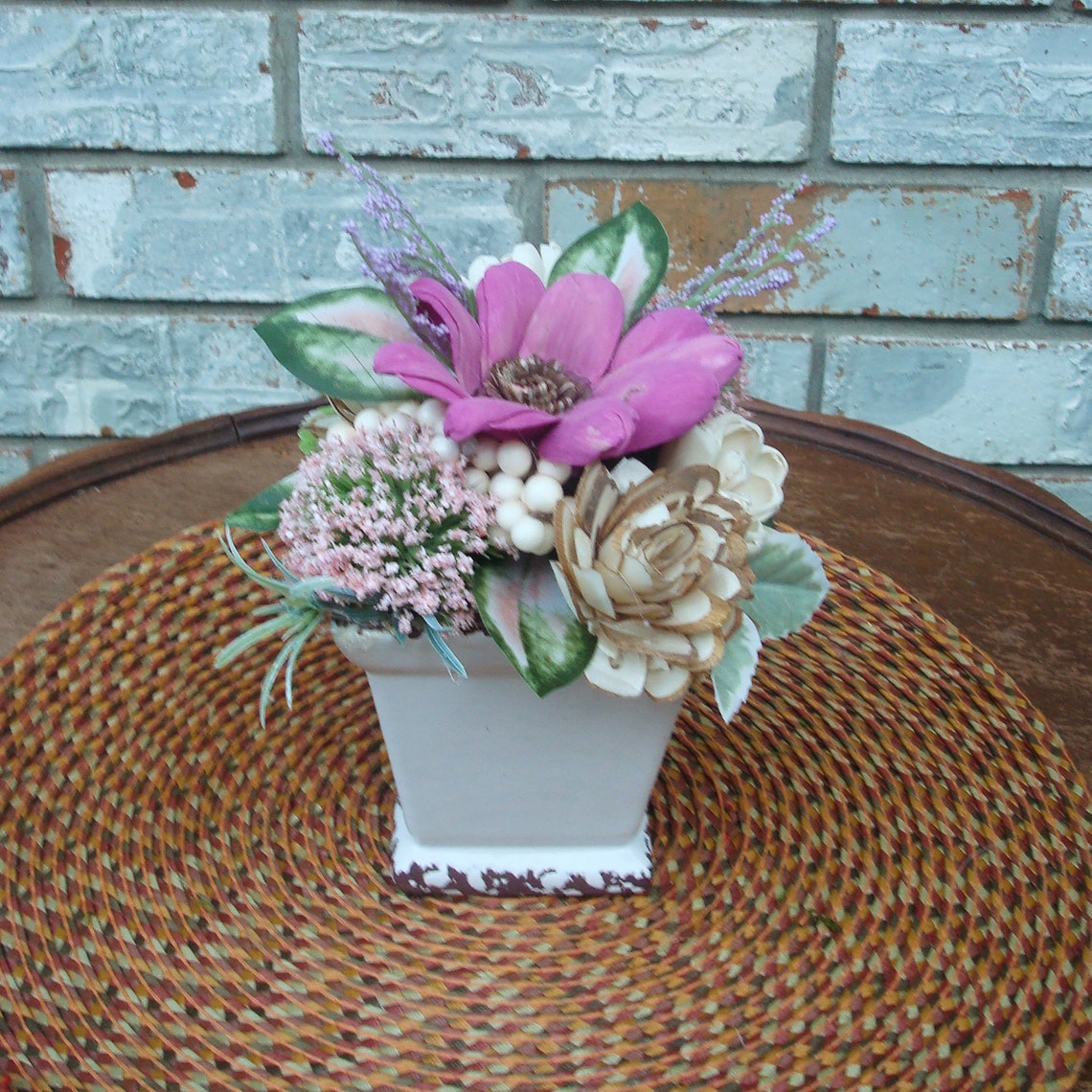 Rustic Sola Wood Flowers, Eco-friendly Floral Arrangement, Keepsake ...