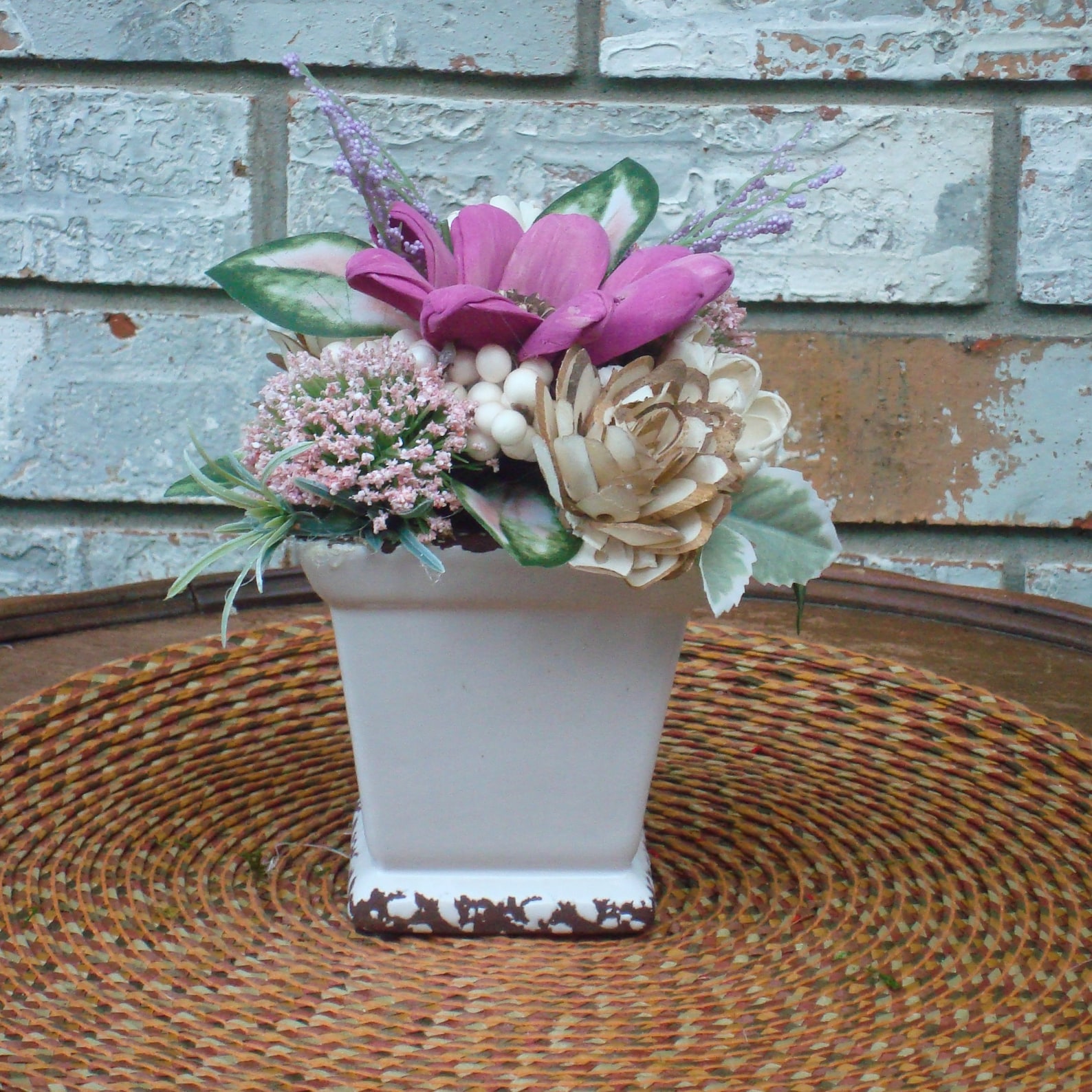 Rustic Sola Wood Flowers, Eco-friendly Floral Arrangement, Keepsake ...