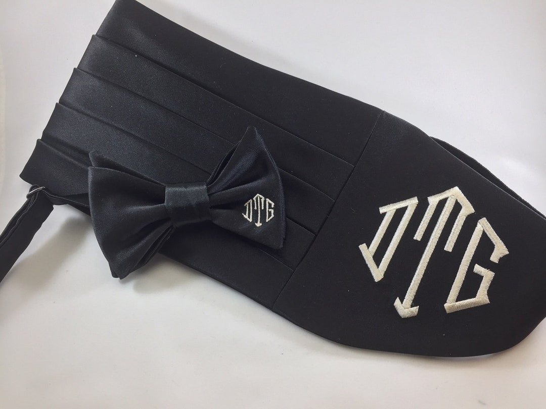 Cummerbund Set With Monogram - Etsy