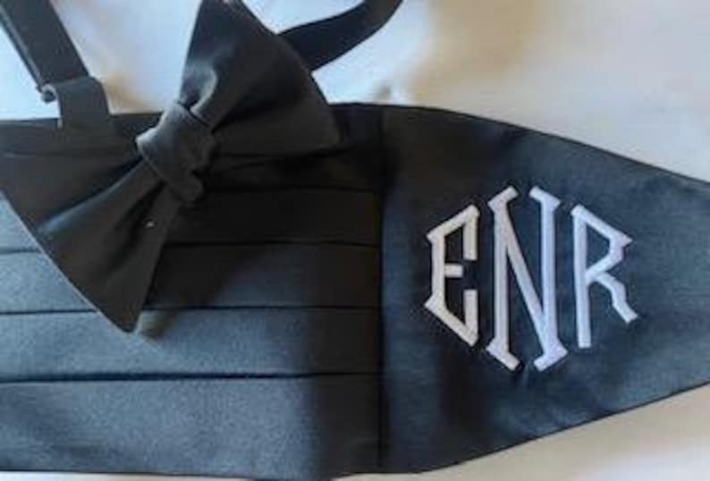 Cummerbund Set With Monogram - Etsy