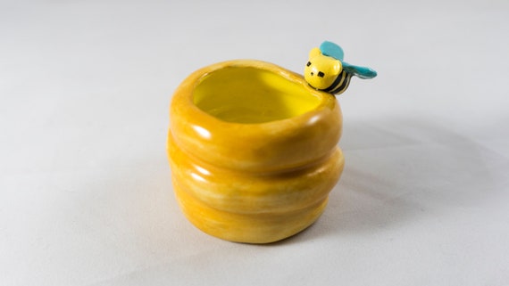 Beehive Honey Bee Bowl Ceramic Bowl for Small Pets hoomans - Etsy