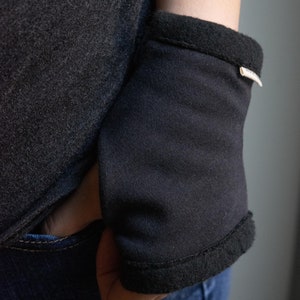 Organic Cotton Basic Black Computer Gloves, Texting Glove, Hand Warmers ...