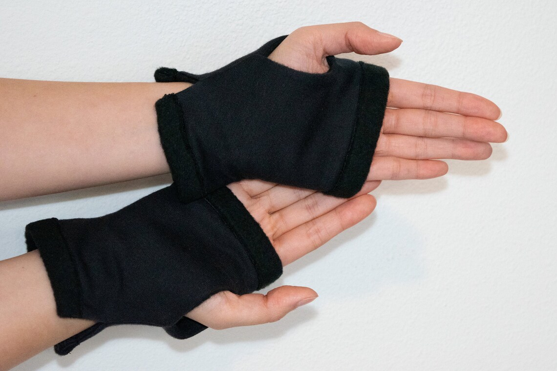 Organic Cotton Basic Black Computer Gloves Texting Glove - Etsy