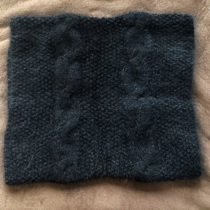 Black Angora Wool Scarf - Etsy