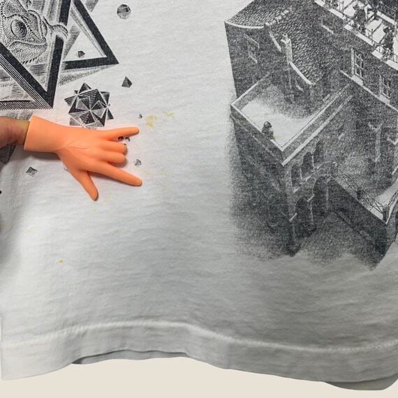 80s MC Escher All Over Print t-shirt/ L/ Art - Gem