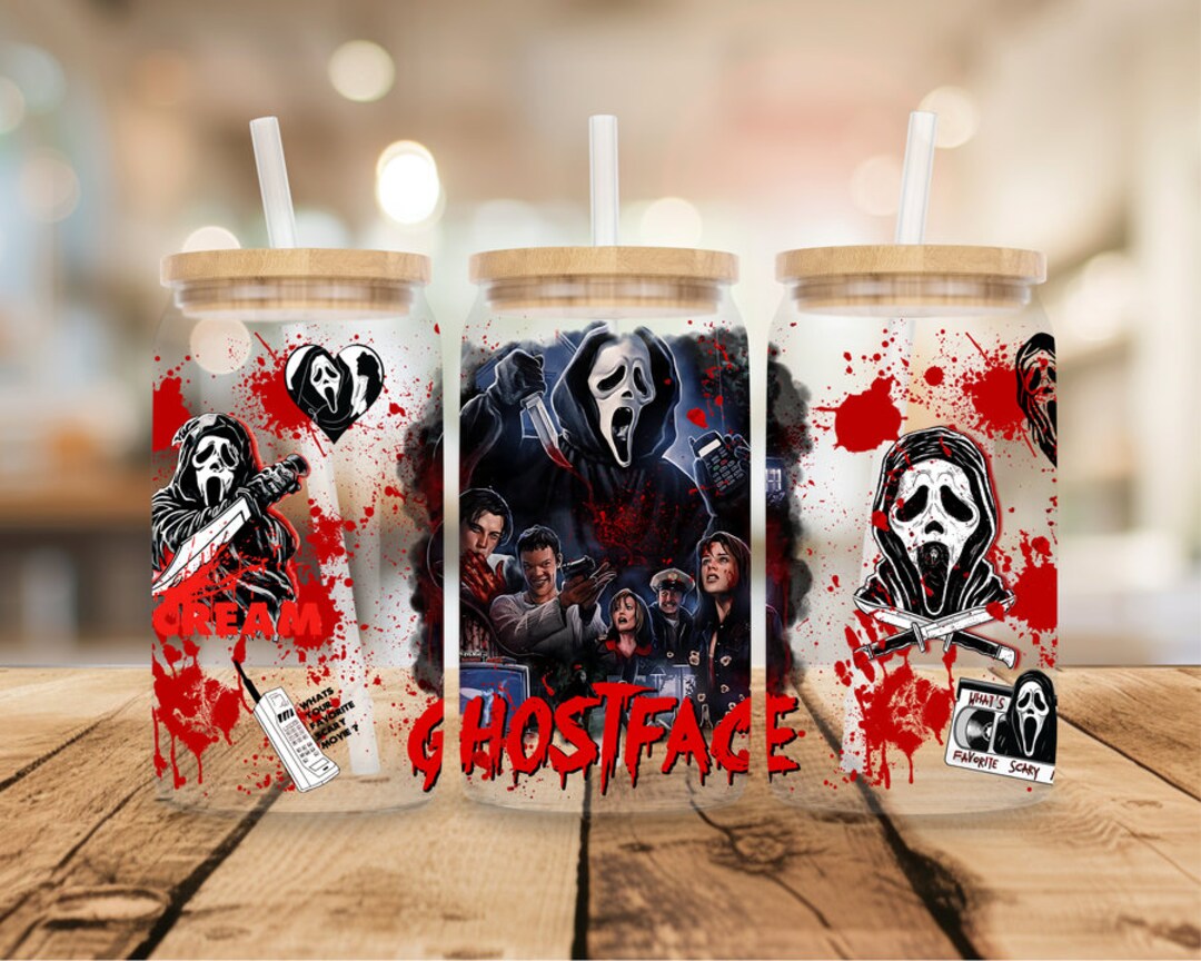 Scary Movie Slasher Glass Can Slasher Glass Can Horror Glass Can ...