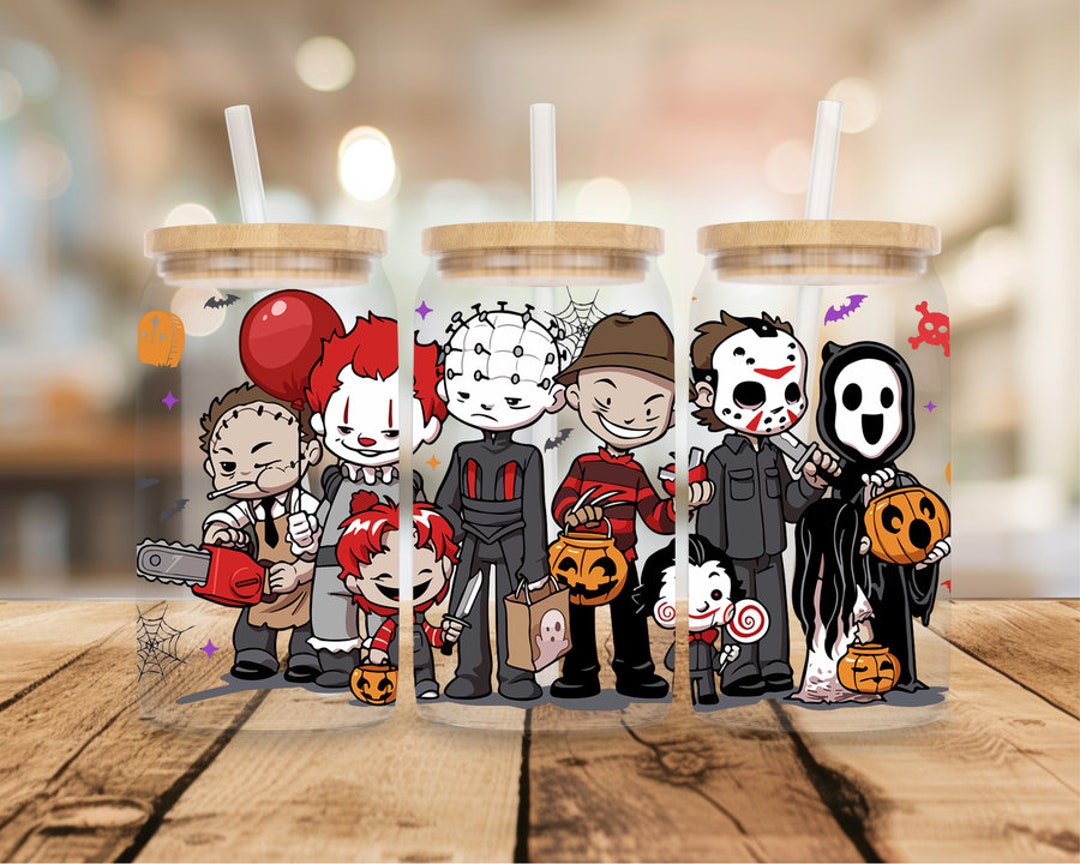 Playground Slashers Glass Can Cartoon Slasher Glass Can Horror Glass ...