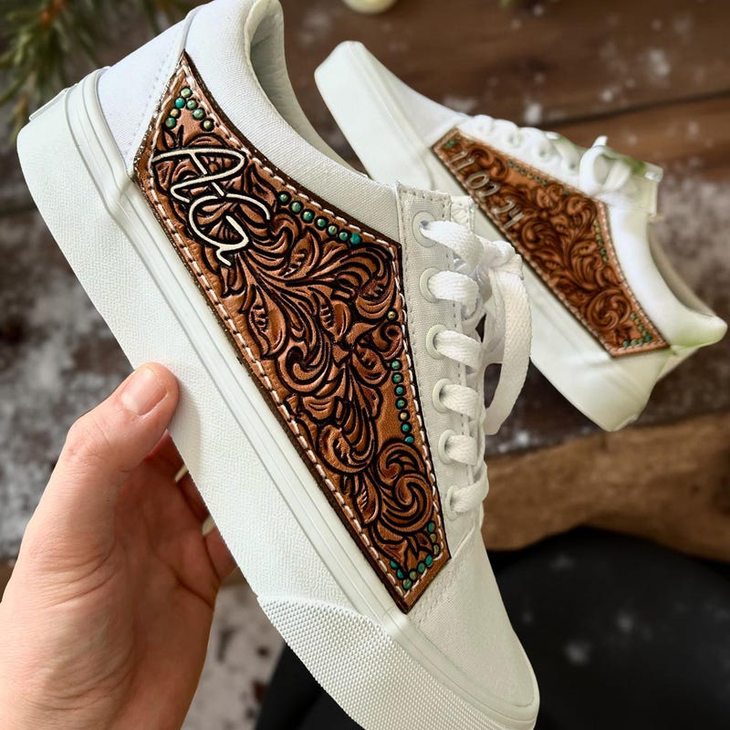 Tooled Shoes Vans - Etsy