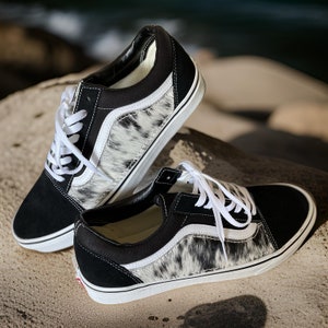 Cowhide Panel Vans Western Shoes Punchy Apparel Custom Sneakers Ranch ...