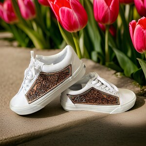 Custom Tooled Leather Wedding Vans | Bride Shoes | Western Wedding - Etsy