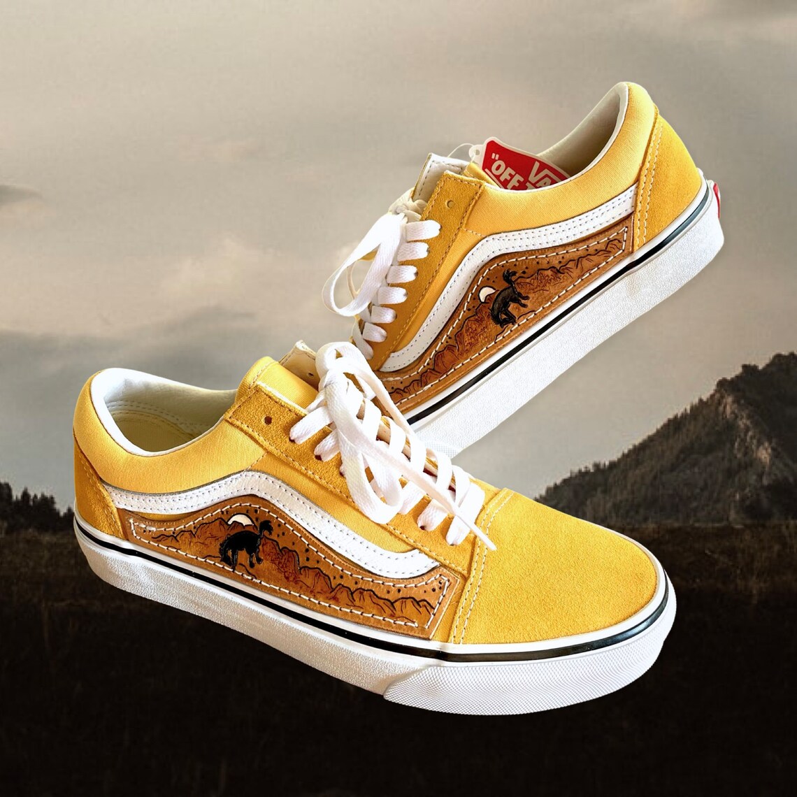 Tooled Bucking Horse Vans Western Vans Wyoming Spirit - Etsy