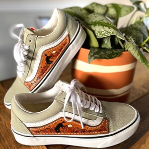 Tooled Bucking Horse Vans Western Vans Wyoming Spirit Custom Leather ...