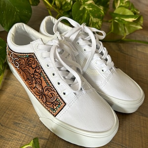 Custom Tooled Leather Wedding Vans | Bride Shoes | Western Wedding - Etsy