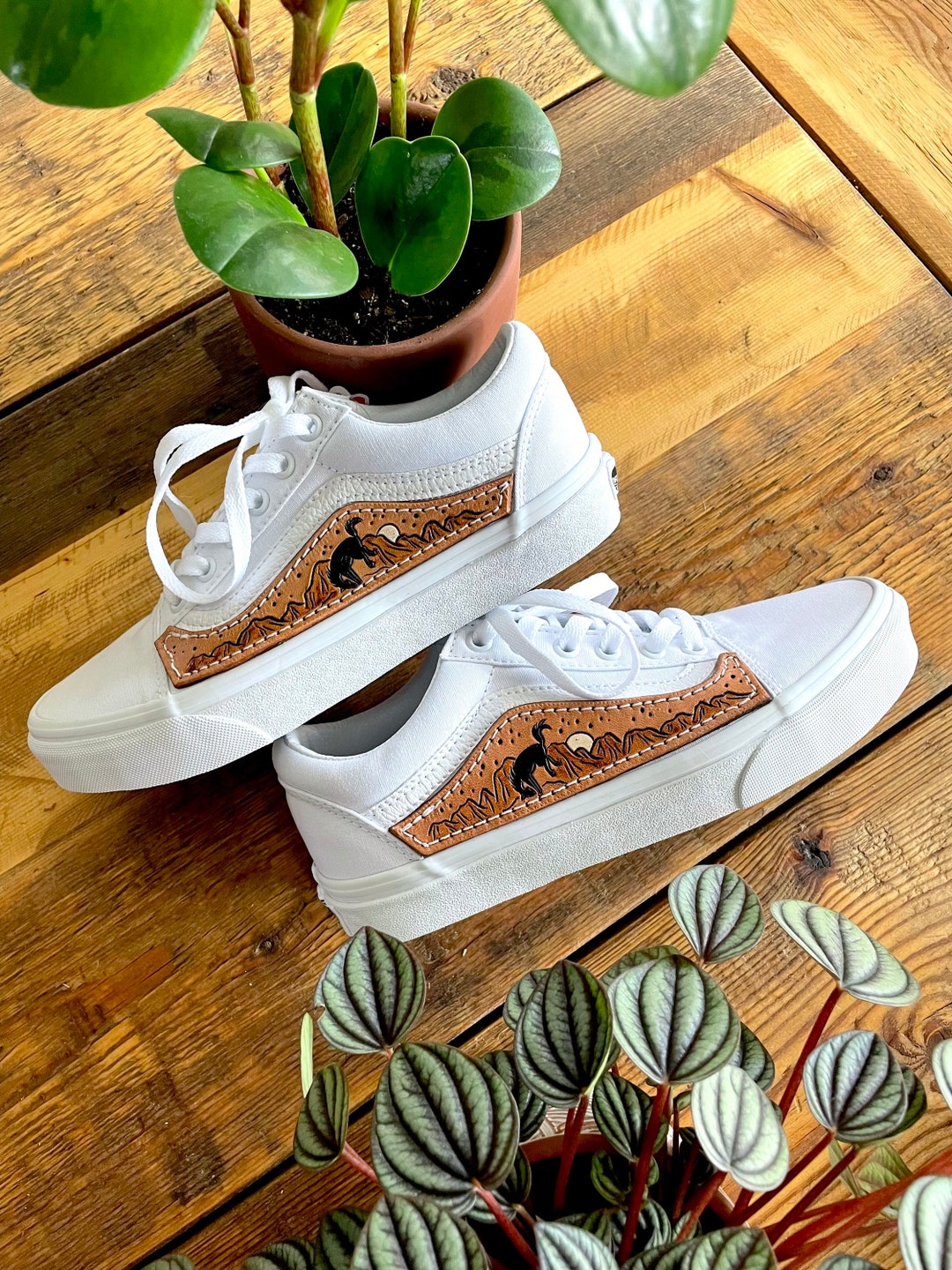 Tooled Bucking Horse Vans Western Vans Wyoming Spirit Custom Leather ...