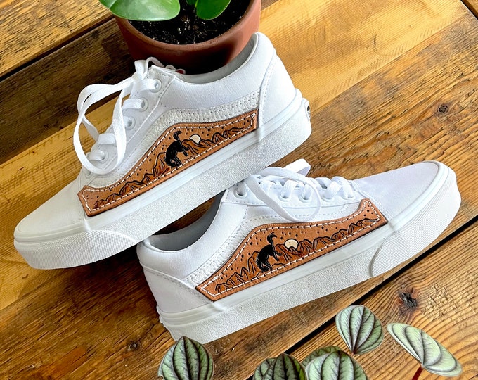 Tooled Bucking Horse Vans Western Vans Wyoming Spirit Custom Leather ...