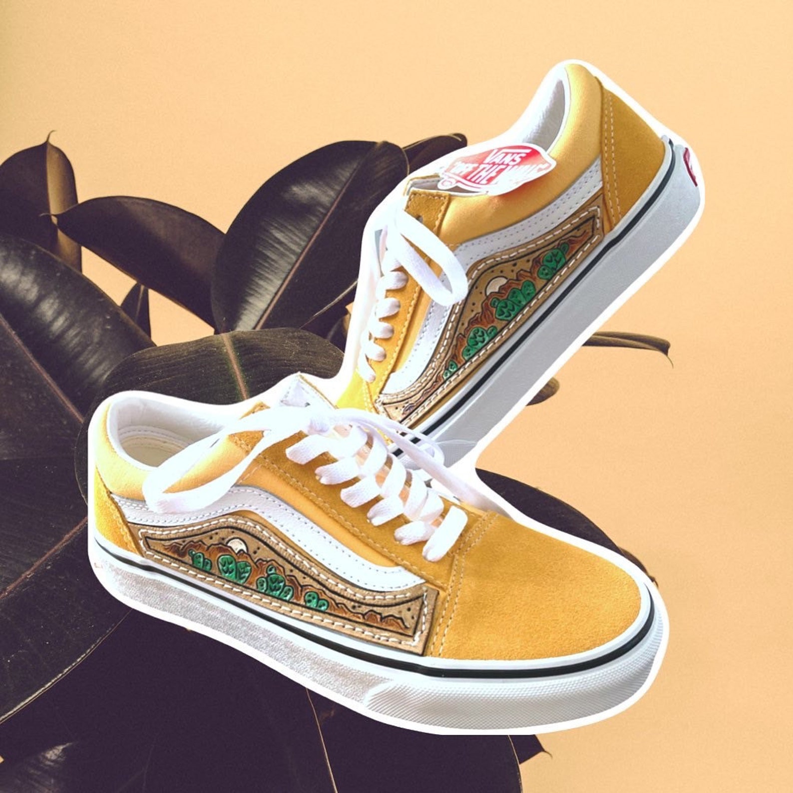 Western Vans Tooled Leather Shoes Custom Leather Vans - Etsy