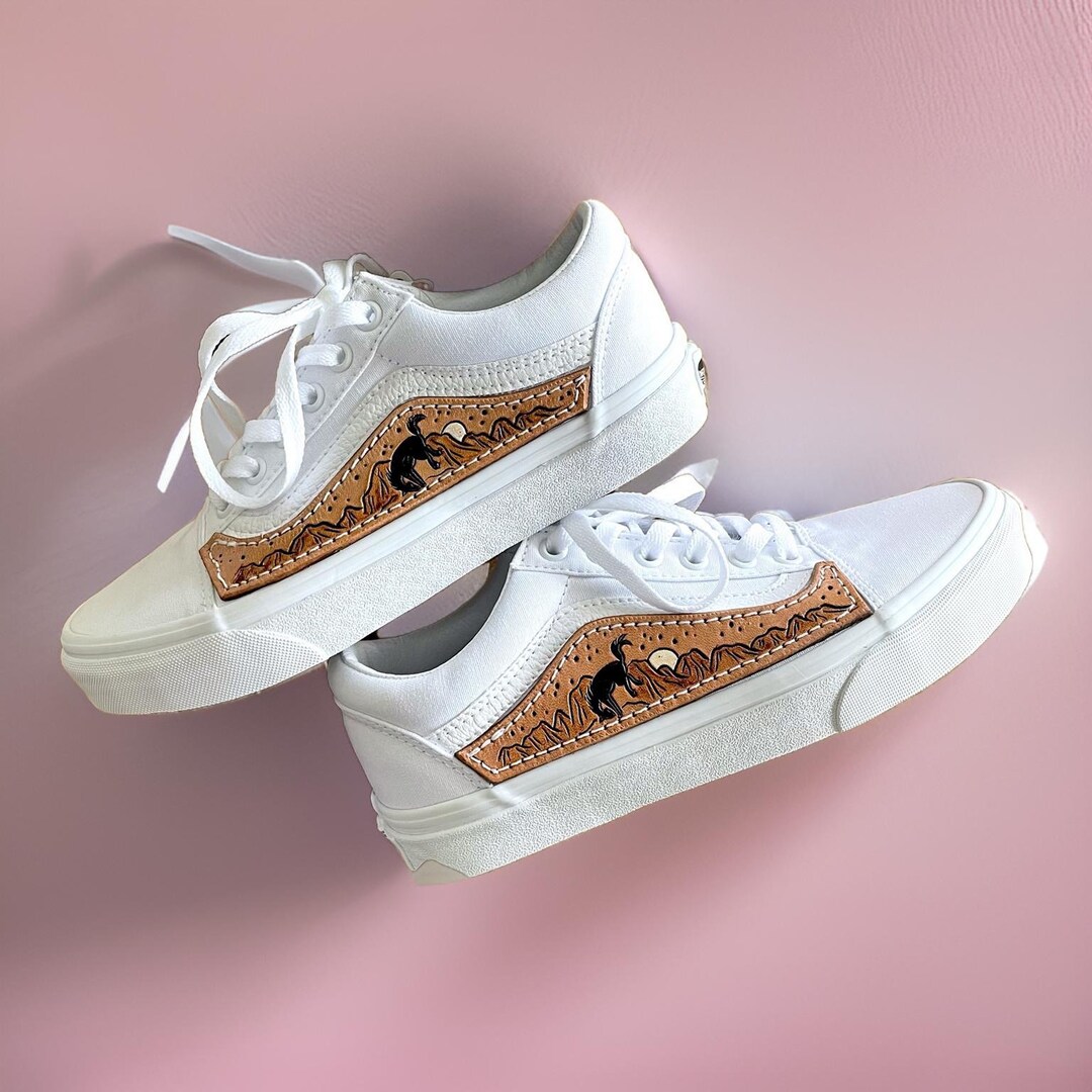 Tooled Bucking Horse Vans Western Vans Wyoming Spirit Custom Leather ...