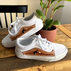 Tooled Bucking Horse Vans Western Vans Wyoming Spirit Custom Leather ...