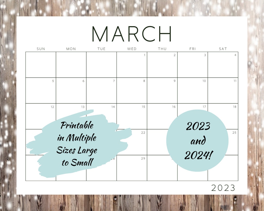 2023-2024 Printable Calendar, Digital Calendar Download, Printable ...
