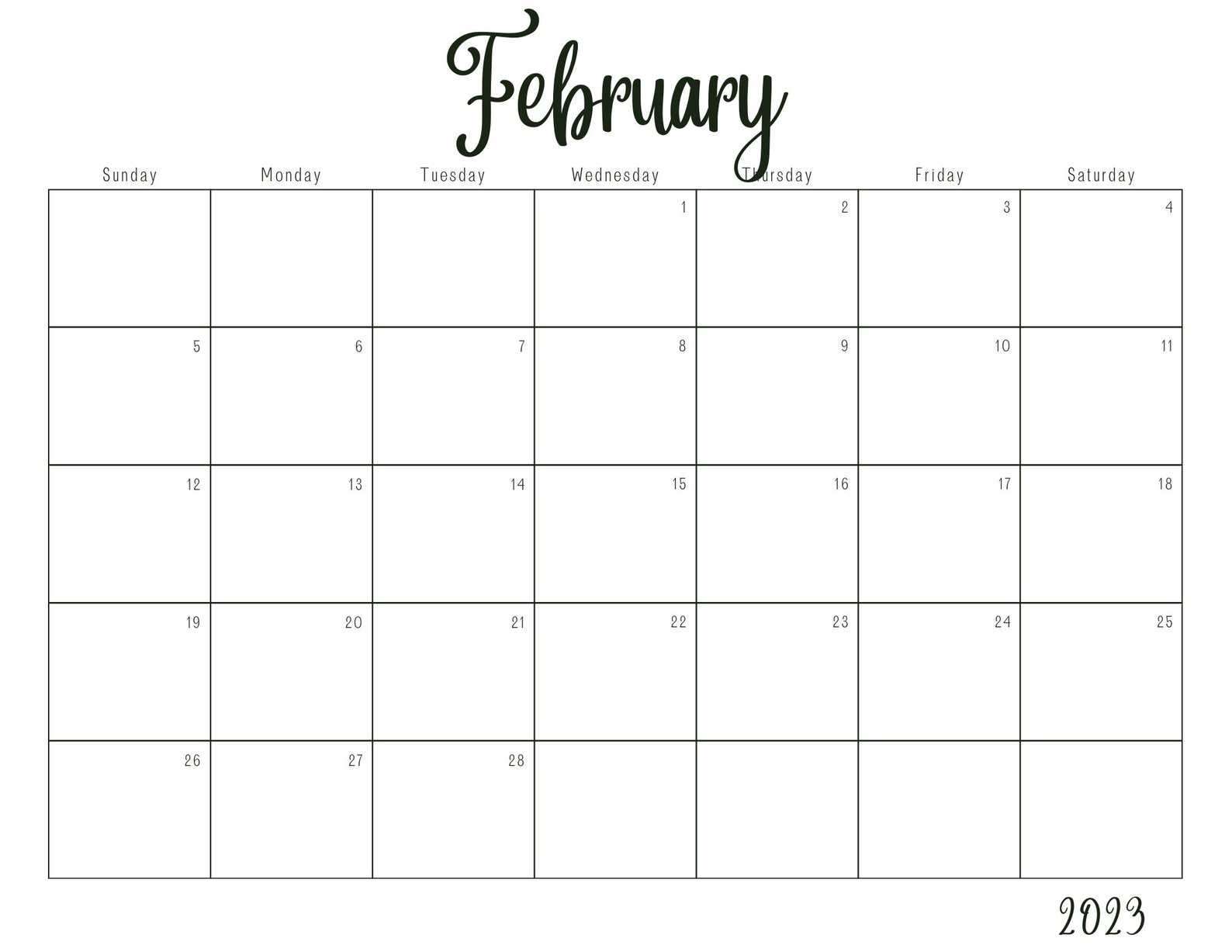 2023-2024 Printable Calendar, Digital Calendar Download, Printable ...