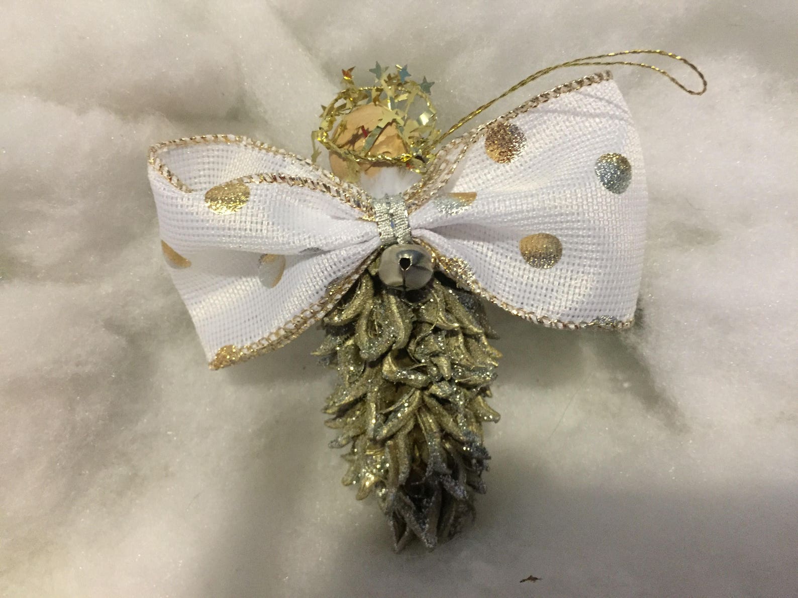 Silver & Gold Spotted Angel Looking Elegant.. Waiting to Be Adopted. - Etsy