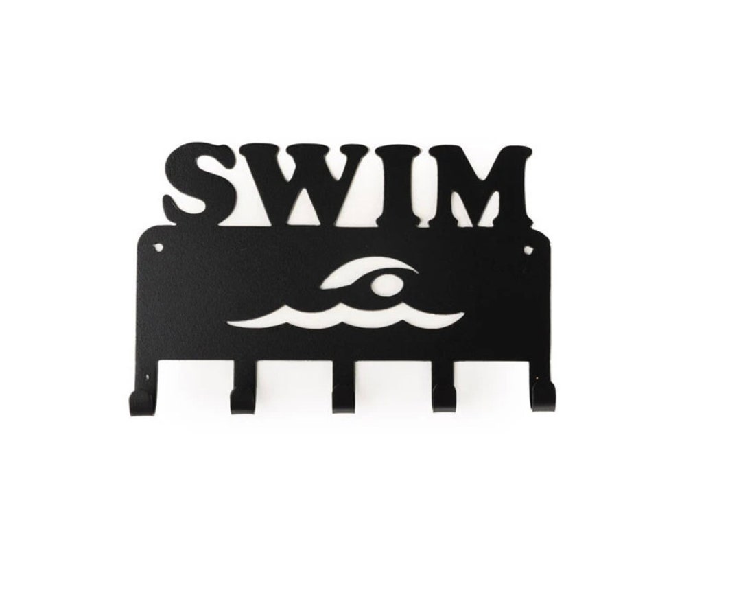 Swim Word With Swimmer Cutout -medal Display - Etsy
