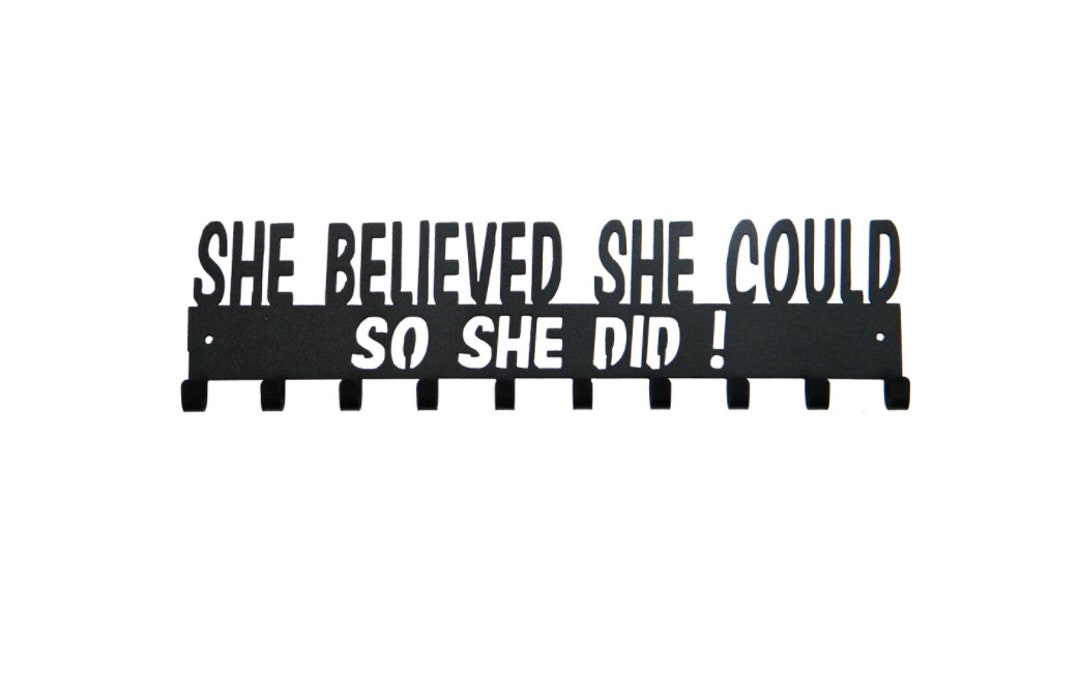 Inspirational Quote Hook Rack: 'she Believed She Could' - Etsy