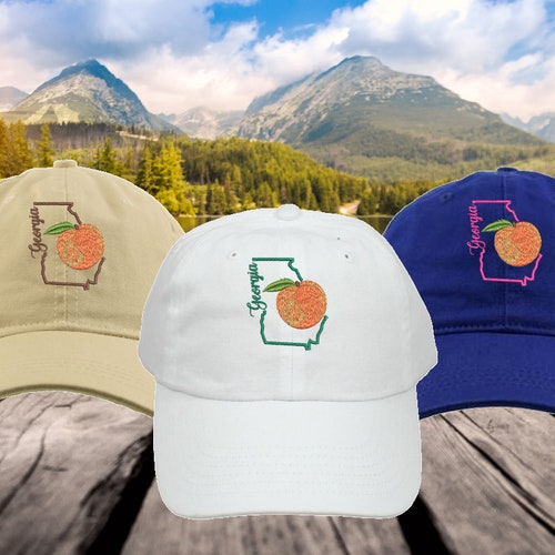 Georgia Peach Baseball Cap Custom Color Hat - Etsy