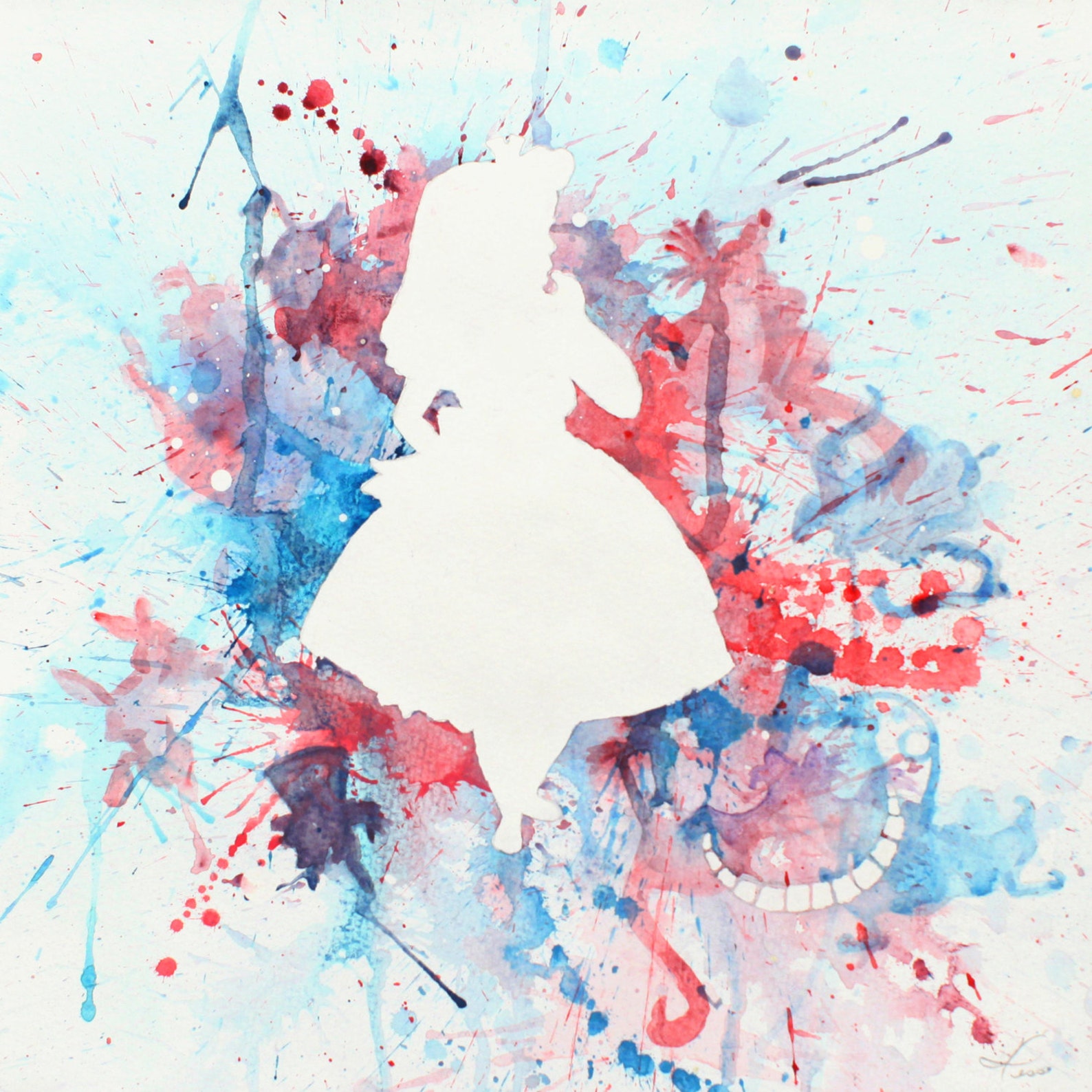 Alice in Wonderland Painting Watercolor Print - Etsy