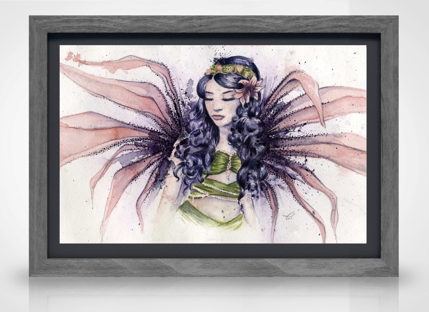 Enchanted Fairy Painting Watercolor Print - Etsy